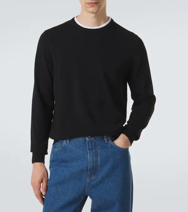 LARDINI Wool And Cashmere Crew Neck Sweater