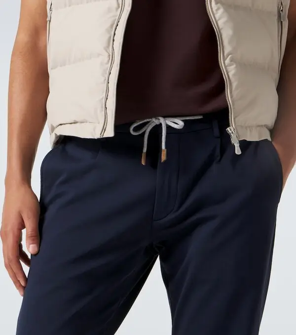 Eleventy Cotton-blend Slim Pants