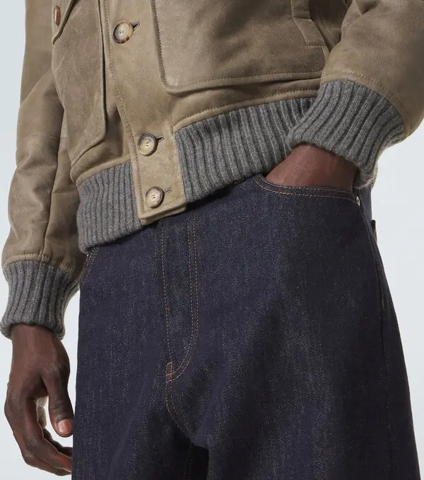 Brunello Cucinelli Shearling-lined Leather Blouson Jacket