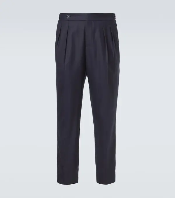 Brunello Cucinelli Wool And Silk Straight Leg Trousers