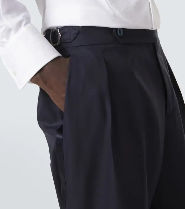 Brunello Cucinelli Wool And Silk Straight Leg Trousers