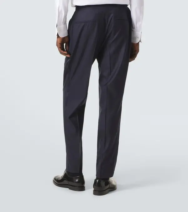 Brunello Cucinelli Wool And Silk Straight Leg Trousers