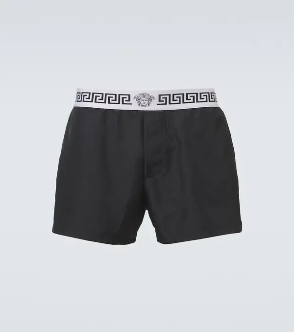 Versace Greca Swim Trunks - Black