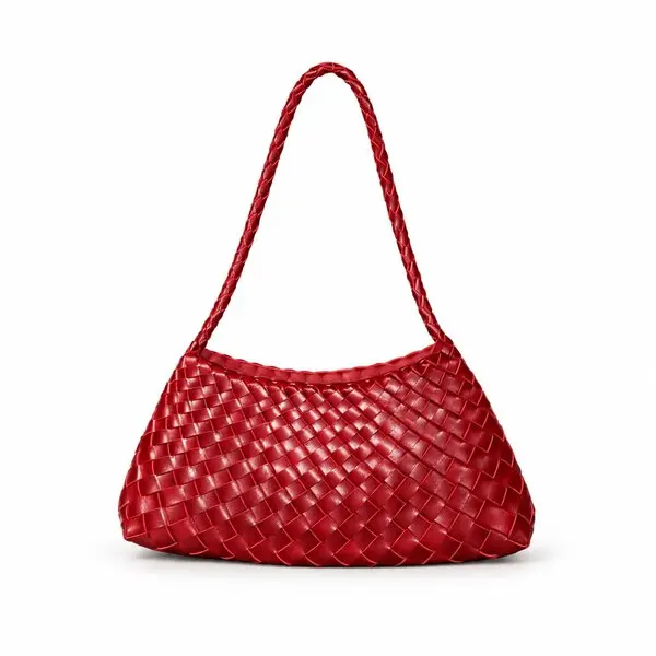 RIMINI Erica Woven Eco Leather Shoulder Bag - Red