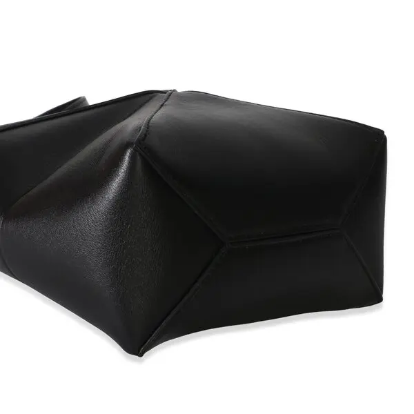 Loewe Shiny Calfskin Puzzle Fold Tote - Black