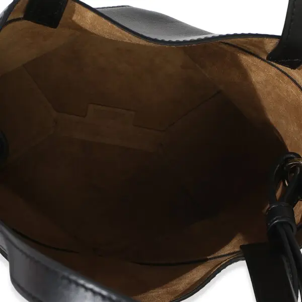 Loewe Shiny Calfskin Puzzle Fold Tote - Black