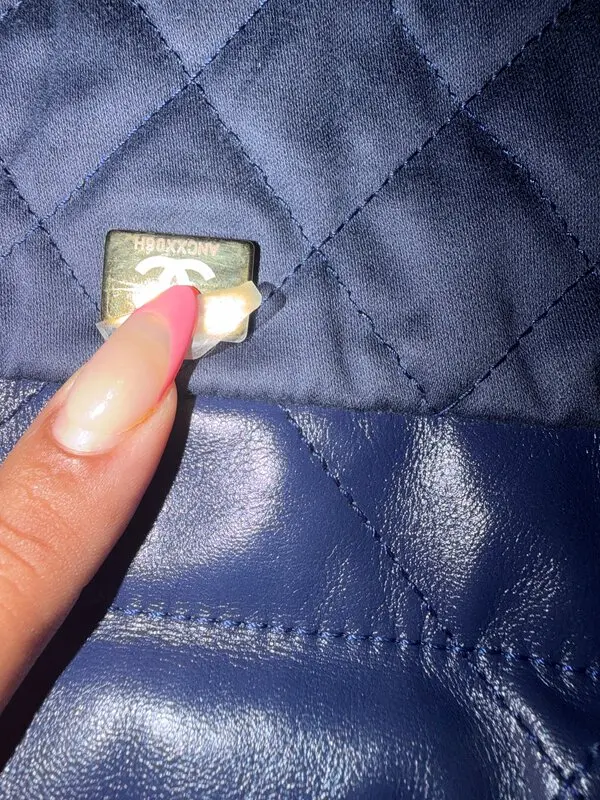 Chanel Navy Quilted Calfskin 22 Hobo Bag