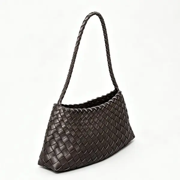 RIMINI Erica Woven Eco Leather Shoulder Bag - Grey