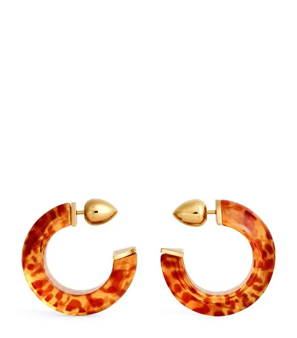 Alaïa Edge Hoop Earrings - Brown