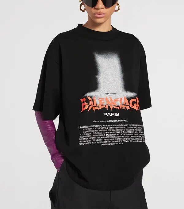 Balenciaga Cotton Printed T-shirt