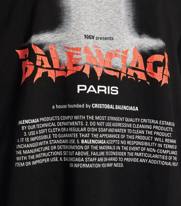 Balenciaga Cotton Printed T-shirt
