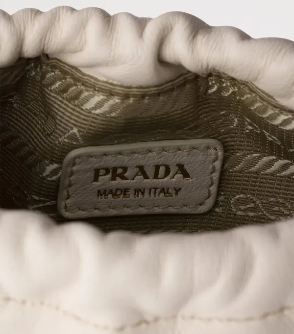 Prada Nappa Leather Drawstring Pouch