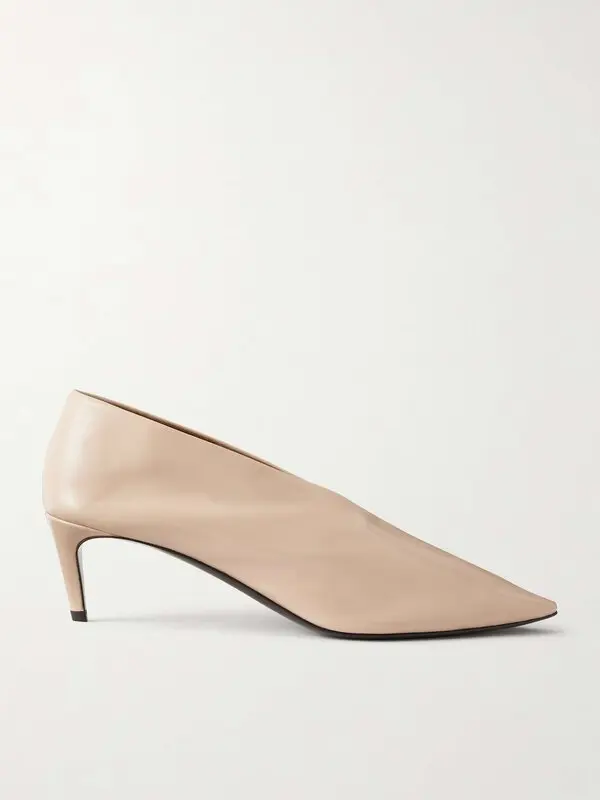 Khaite Miriam Leather Pumps - Ecru