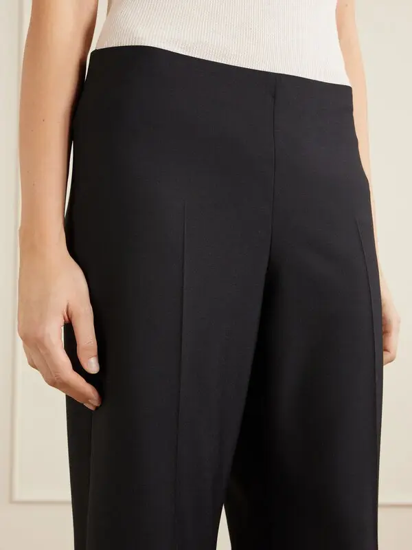 Khaite Walter" Wool Mid-rise Flared Leg Pants