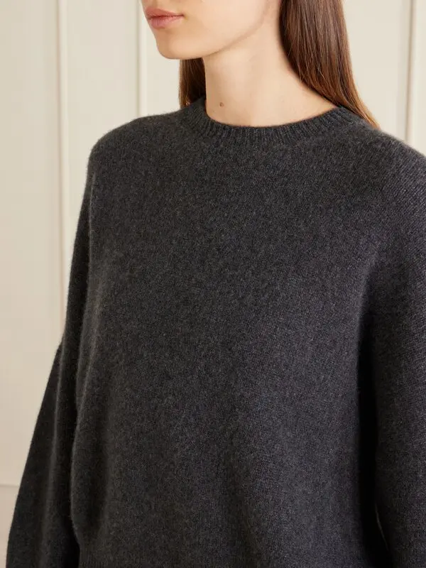 Khaite Margaux Cashmere Oversized Sweater - Gray