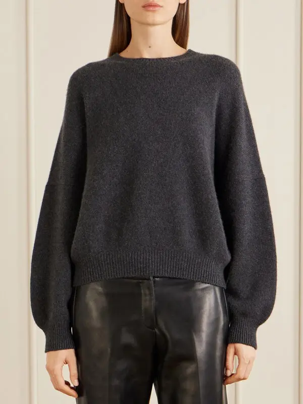Khaite Margaux Cashmere Oversized Sweater - Gray