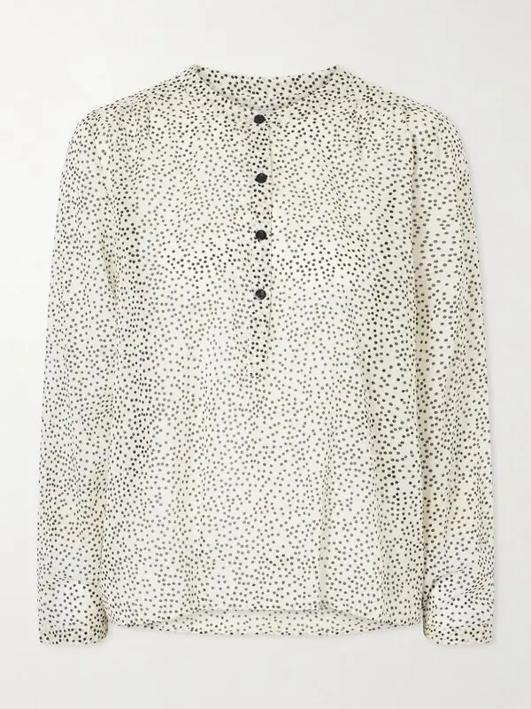 MARANT ETOILE Isabel Maria Polka Dot Organic Cotton Voile Blouse