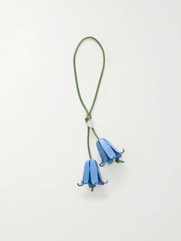 JW Anderson Bluebells Leather Bag Charm - Blue