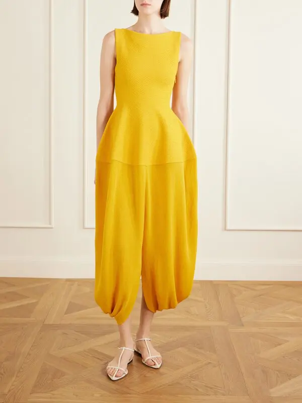 Proenza Schouler Sukki Draped Jersey Midi Dress - Yellow