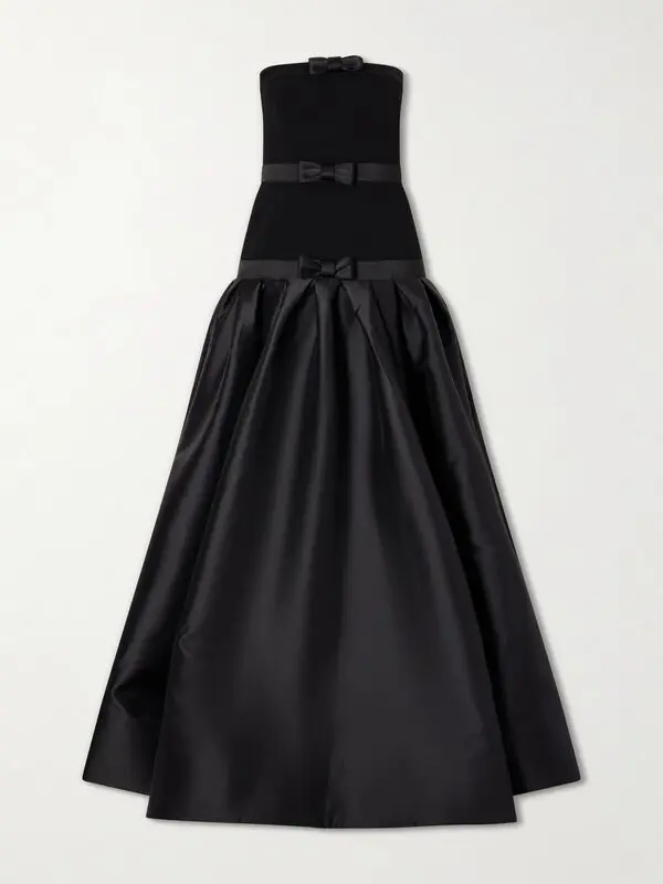 Rebecca Vallance Zendaya Crepe And Satin Gown - Black