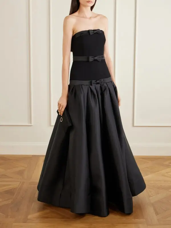 Rebecca Vallance Zendaya Crepe And Satin Gown With Bow Embellishments