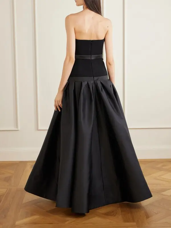 Rebecca Vallance Zendaya Crepe And Satin Gown With Bow Embellishments