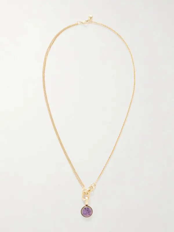 ROXANNE ASSOULIN The Single Drop Necklace With Cubic Zirconia Pendant - Gold
