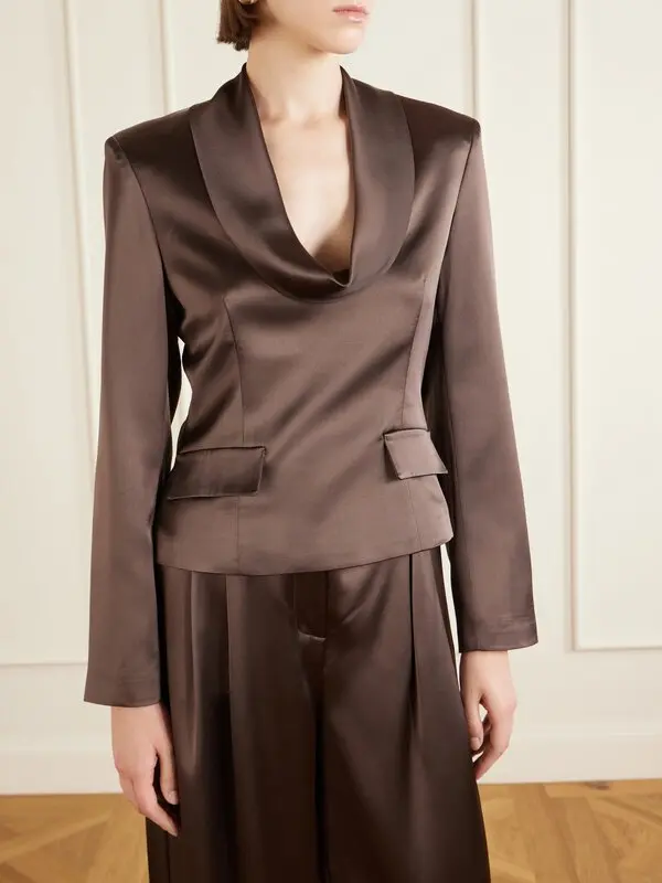 VIOLANTE NESSI Kendall Satin Blouse