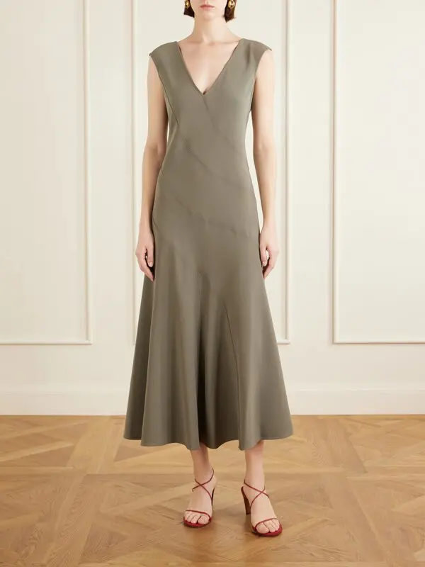 Proenza Schouler Romana Pleated Midi Dress