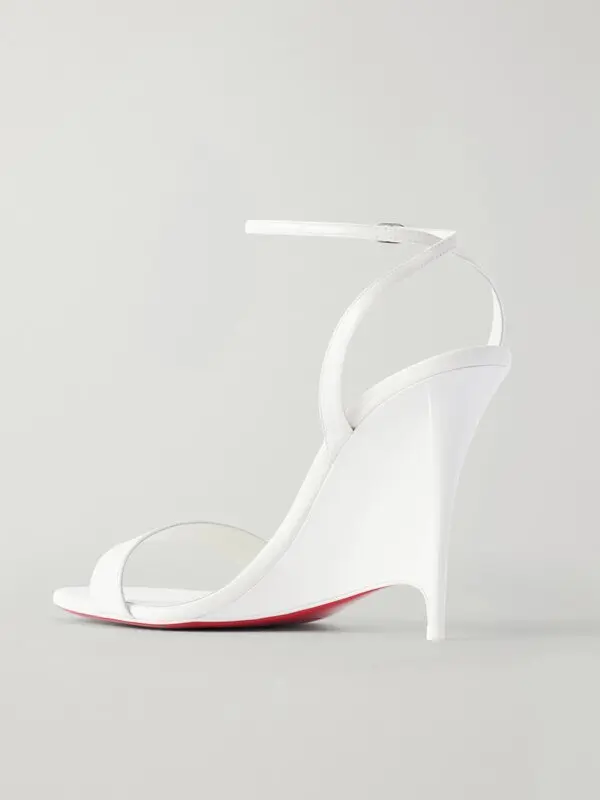 CHRISTIAN LOUBOUTIN Zeezeenella 110 Patent Leather Wedge Sandals