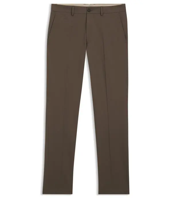 BOSS Slim-fit Trousers In Cotton - Brown
