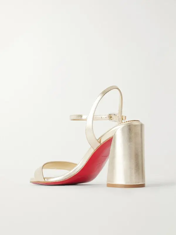 CHRISTIAN LOUBOUTIN Jane 100 Metallic Leather Sandals