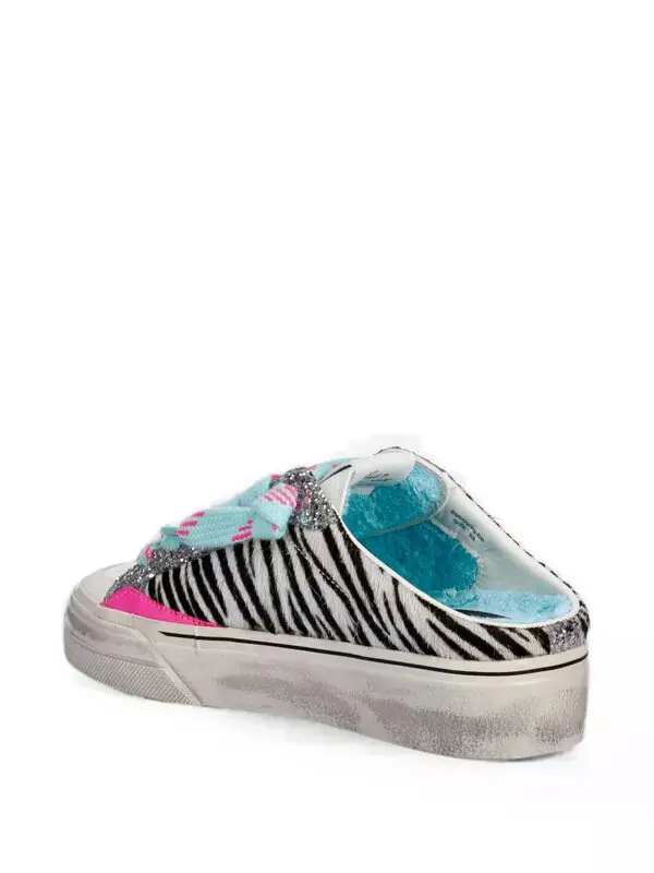 CRIME LONDON Soho Zebra-print Glitter Sneakers