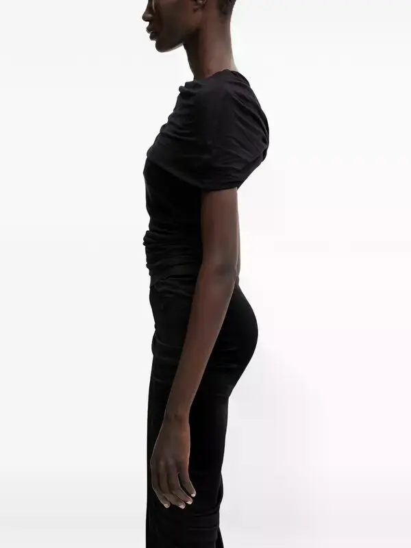 Rick Owens Lola Ruched Boat-neck Top - Black