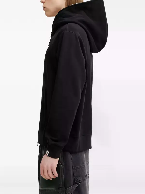 A BATHING APE Logo Patch Zip-up Hoodie