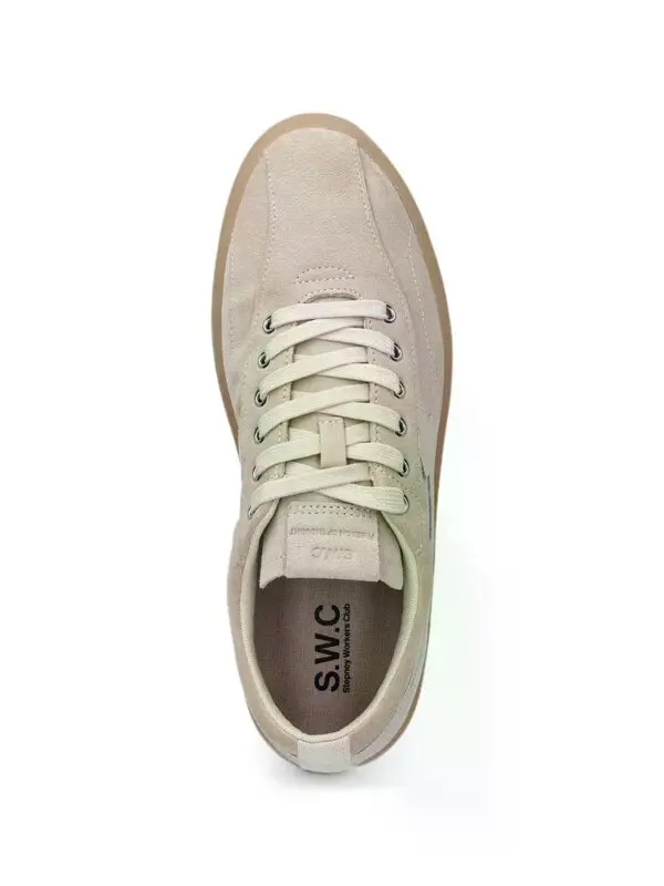 S.W.C STEPNEY WORKERS CLUB S-strike Suede Panelled Sneakers - Neutrals