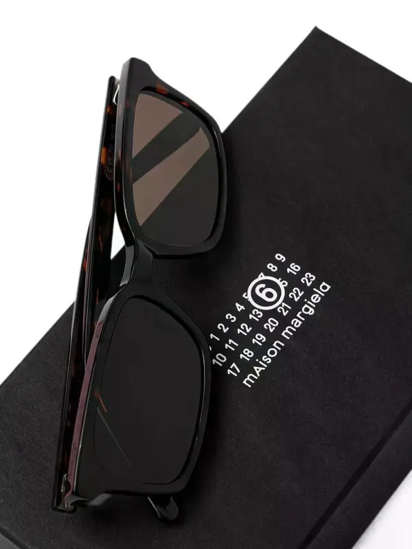 MAISON MARGIELA Tortoiseshell-effect Rectangle-frame Sunglasses