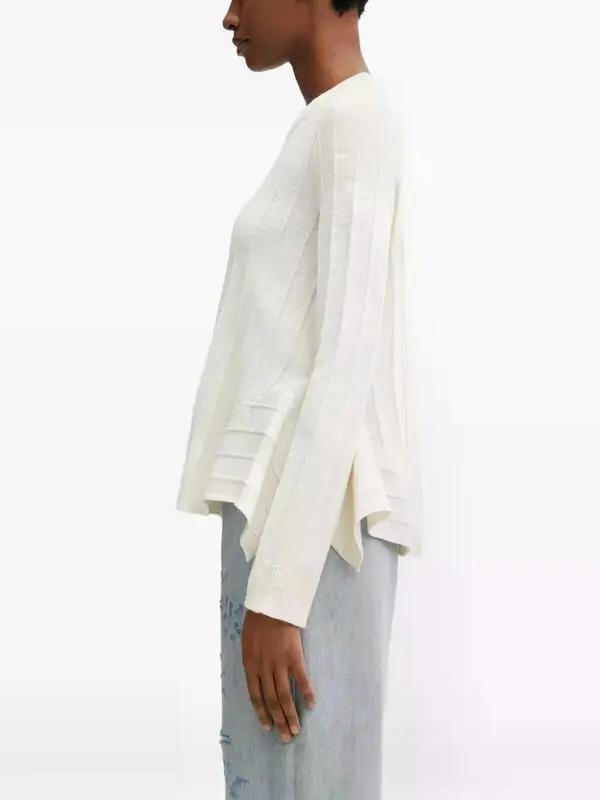 MAISON MARGIELA Ribbed Peplum Hem Sweater