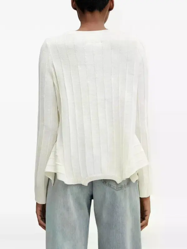 MAISON MARGIELA Ribbed Peplum Hem Sweater