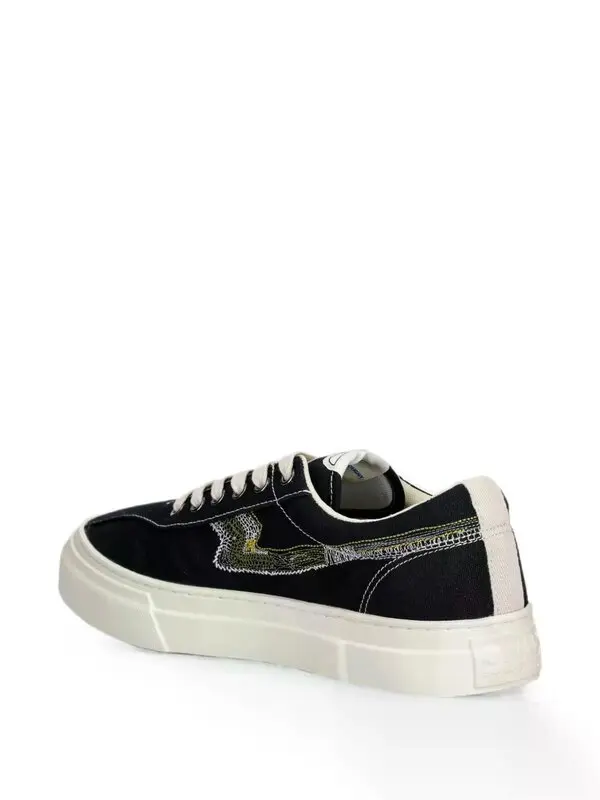 S.W.C STEPNEY WORKERS CLUB S-strike Embroidered Canvas Sneakers - Black
