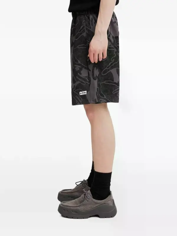 AAPE BY *A BATHING APE Graphic Print Logo Shorts