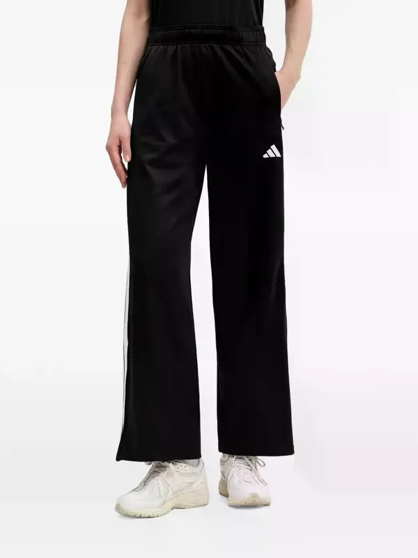 Adidas Logo Print Side Stripe Track Pants - Black