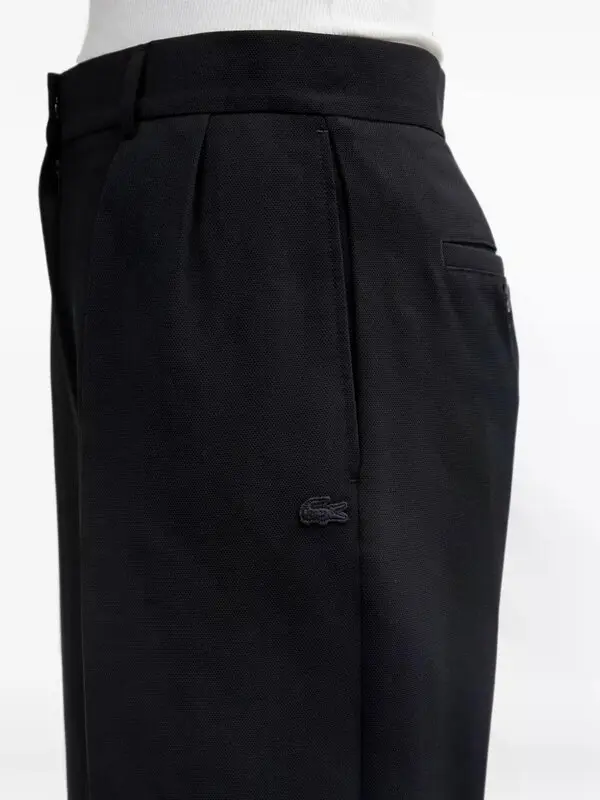 Lacoste Pleated Logo-patch Trousers