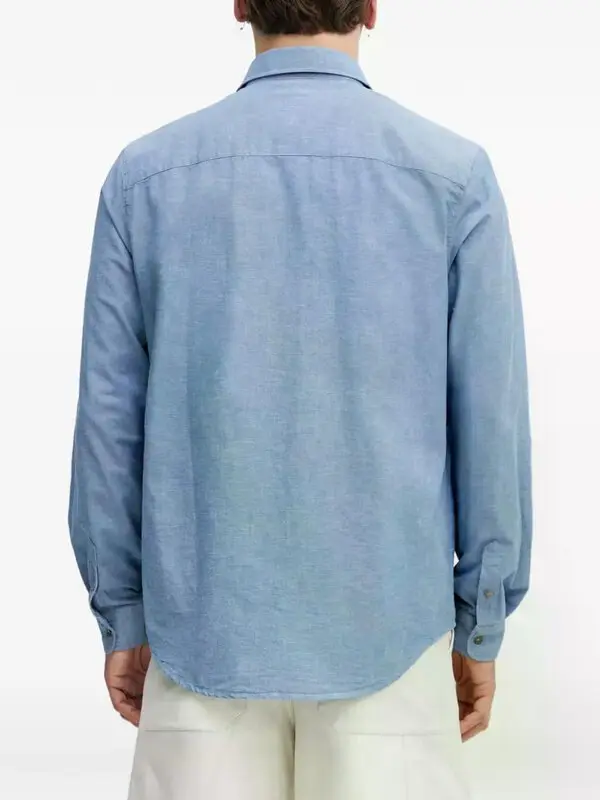 A.p.c. Logo-embroidered Chest-pocket Shirt