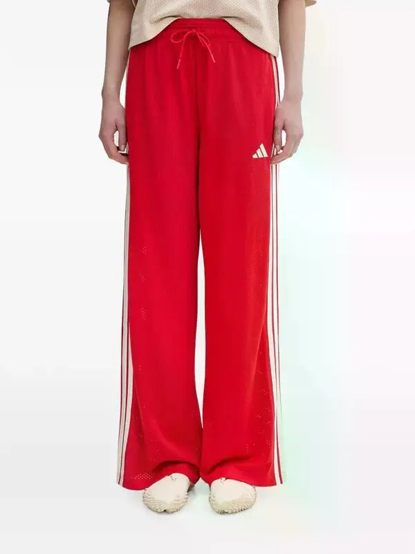 Adidas Mesh-knit Stripe Detail Track Pants