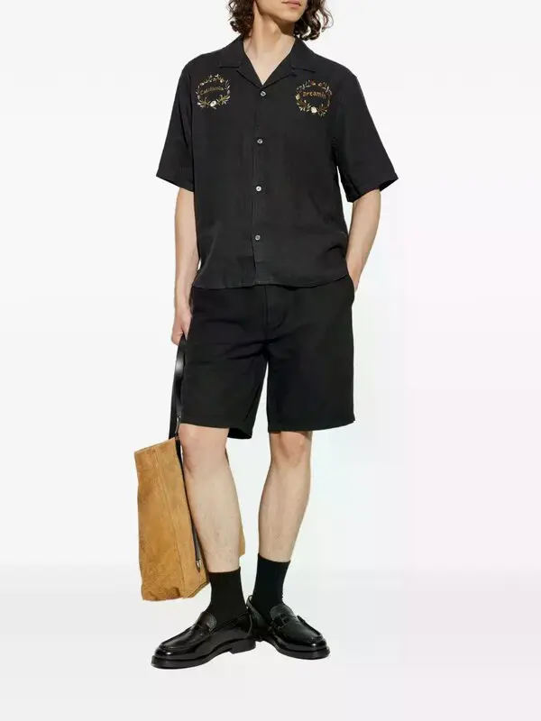 ALLSAINTS Klavicle Embroidered Short-sleeve Shirt