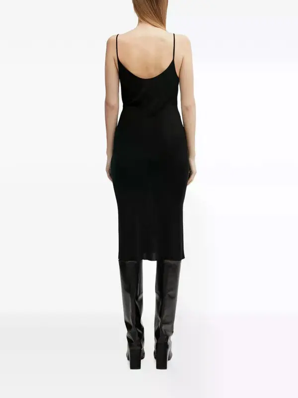 Rick Owens V-neck Spaghetti Strap Midi Dress
