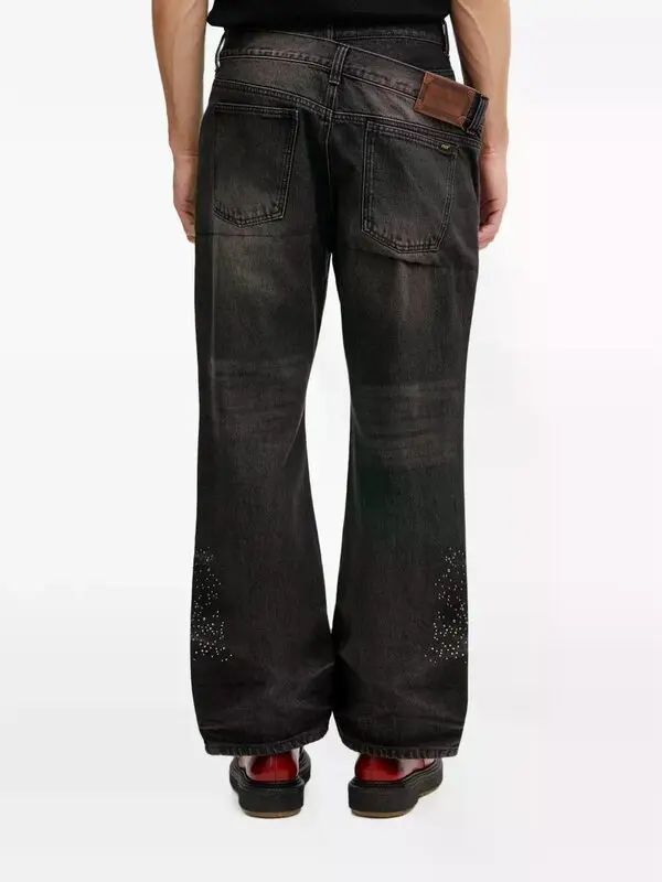 Andersson Bell Stud-embellished Layered-waist Jeans