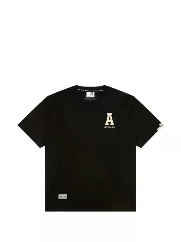 AAPE BY *A BATHING APE Letter-patch T-shirt - Black