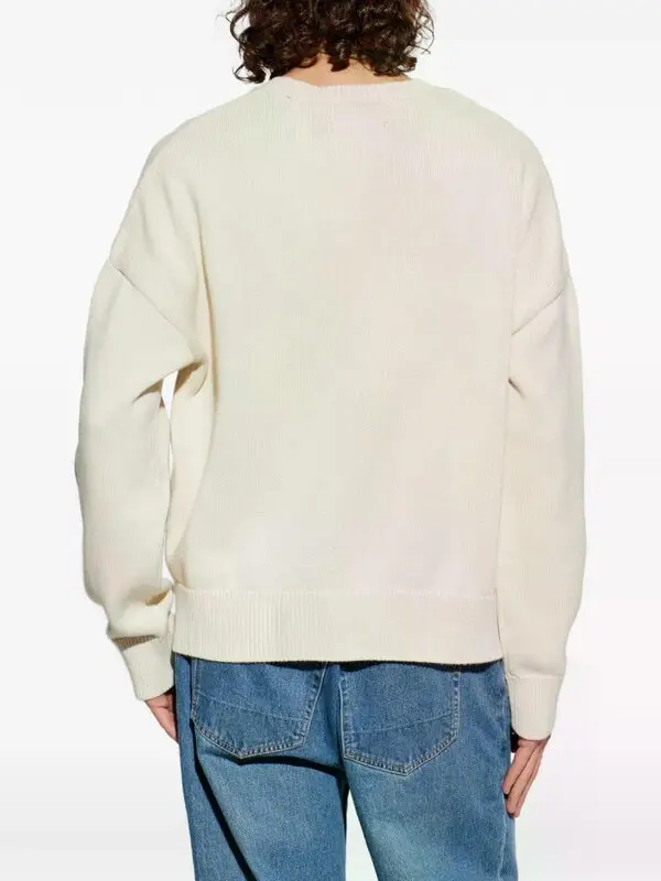ALLSAINTS Ecru Cotton Crew Neck Sweater